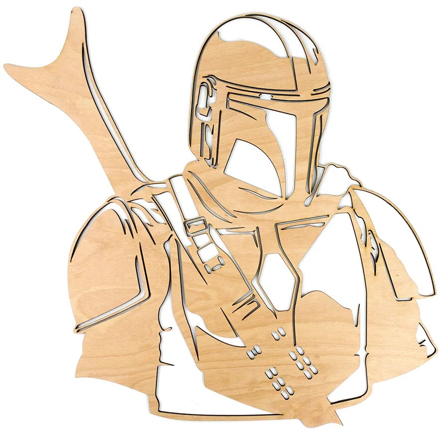 Živá Zeď Dřevěná nástěnná dekorace Star Wars Mandalorian