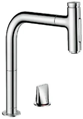 Hansgrohe M71 - Dřezová baterie Metris Select s výsuvnou sprškou, 2-otvorová instalace, chrom 73819000