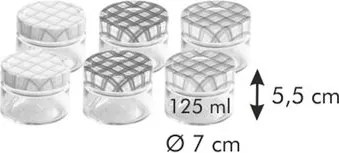 TESCOMA Zavařovací sklenice DELLA CASA 125 ml, 6 ks
