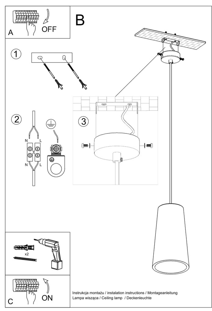 Závěsné svítidlo Gulcan, 1x bílé keramické stínítko