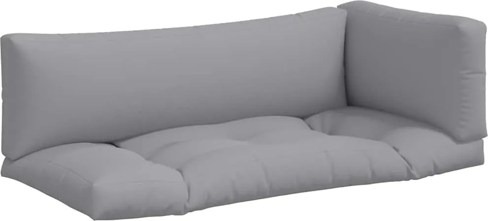 Podušky na palety 3 ks šedé textil 314660