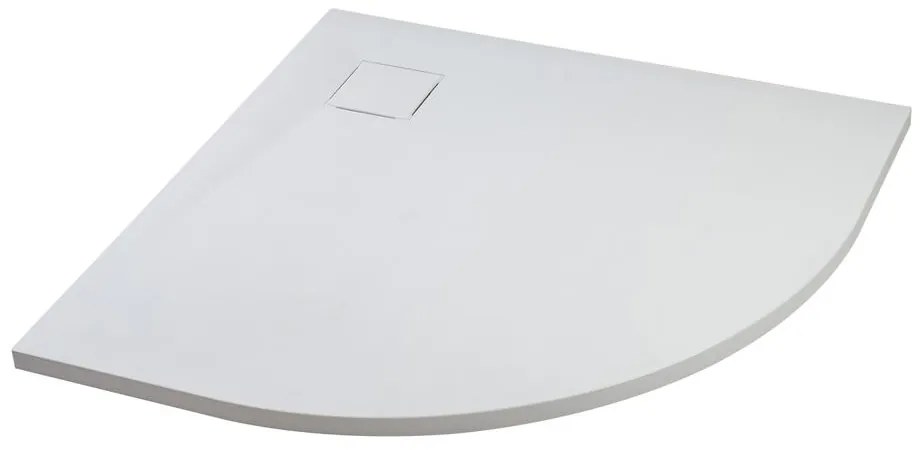 Cagliari White 80x80x2,6 cm Oblouková SMC sprchová vanička se sifonem