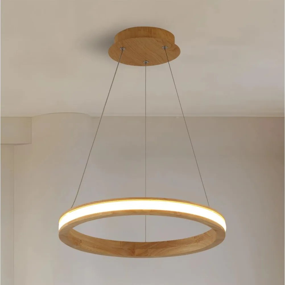 Brilagi - LED Lustr na lanku UMEA WOOD LED/30W/230V pr. 40 cm dřevo