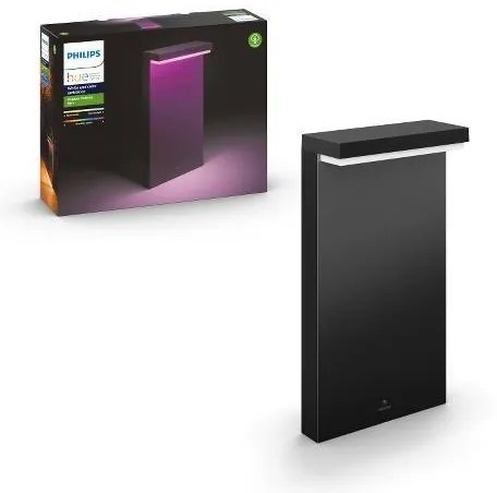 PH 17455/30/P7 HUE Nyro VENKOVNÍ SLOUPEK LED 13,5W 1000lm 2200-6500K IP44, černá - PHILIPS HUE (915005841601)