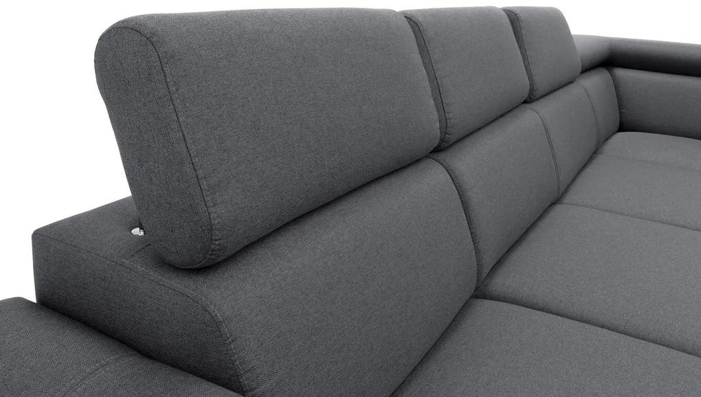 Casarredo - Komfort nábytek Rozkládací sedací souprava do U SELECT pravá, látky A1 | barva: N7 černá,potah: neat 61