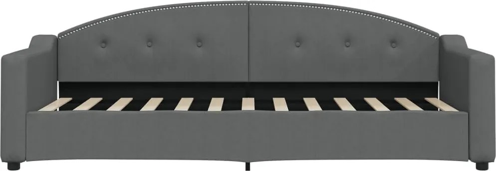 Válenda s přistýlkou tmavě šedá 80 x 200 cm textil 3197526