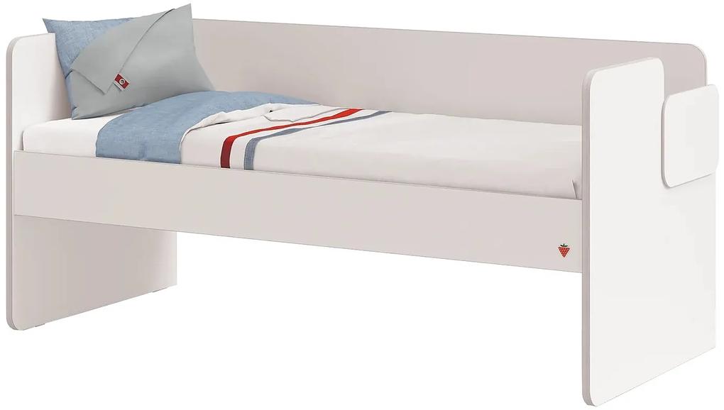 Vyvýšená postel se schůdky Pure Modular - bílá