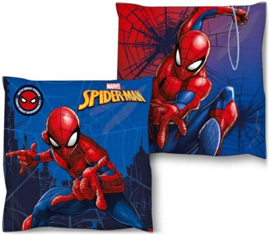 Oboustranný polštář Spiderman - MARVEL - rozměr 38 x 38 cm