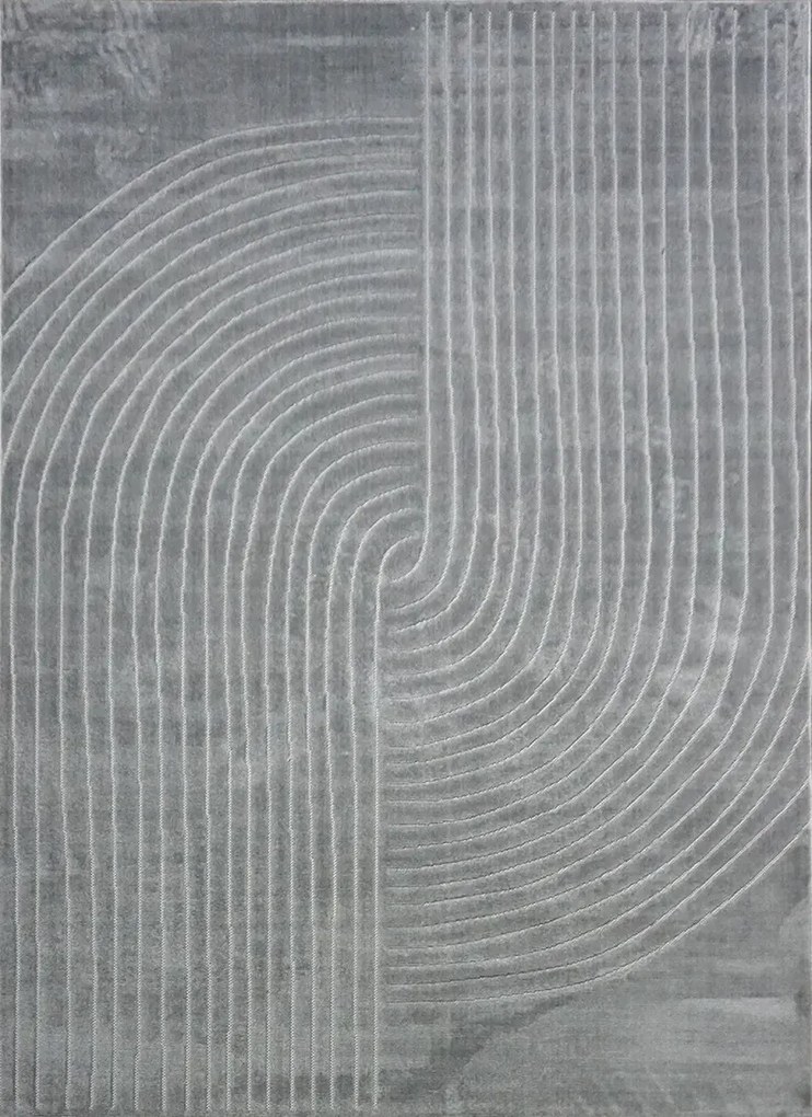 BE Koberec Zen Garden Collection 2403 GREY - šedý obdélníkový Rozměr: 60x100 cm