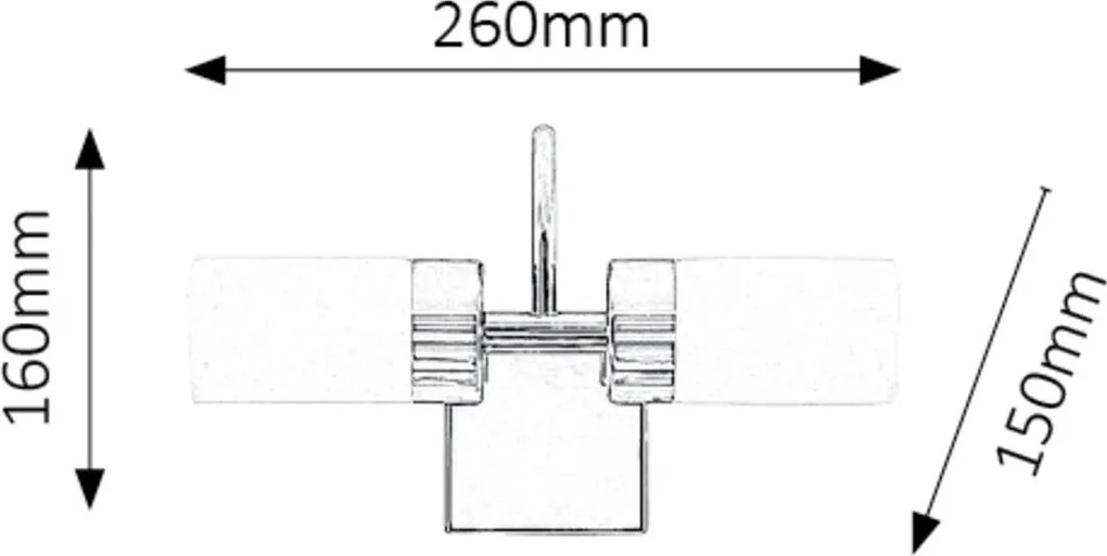Rabalux LED koupelnové nástěnné svítidlo Betty 2x4W | 785lm | 4000K | IP44 - chrom