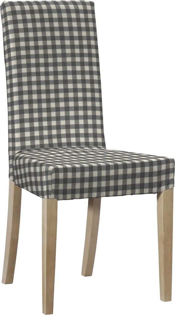 Potah na židli IKEA  Harry, krátký barva šedá látka vzorované