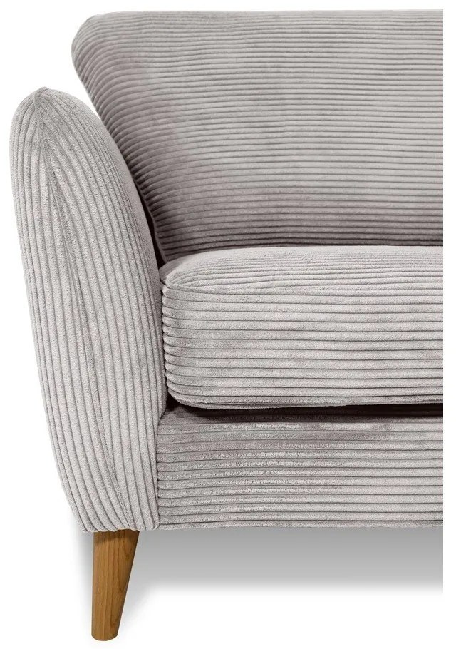 Světle šedá manšestrová pohovka 170 cm Paris – Scandic