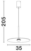 Minimalistický lustr Mira