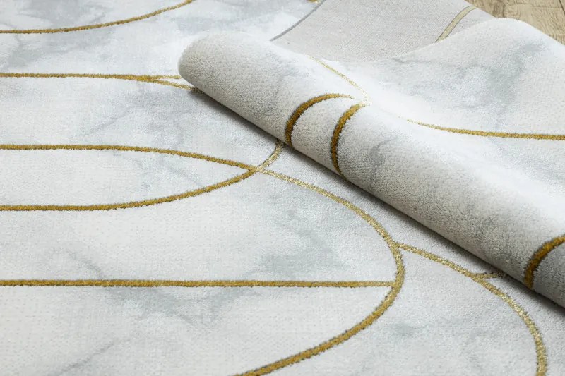 Dywany Łuszczów, Kusový koberec Emerald 1016 cream and gold, 140x190, bílá, kancelář