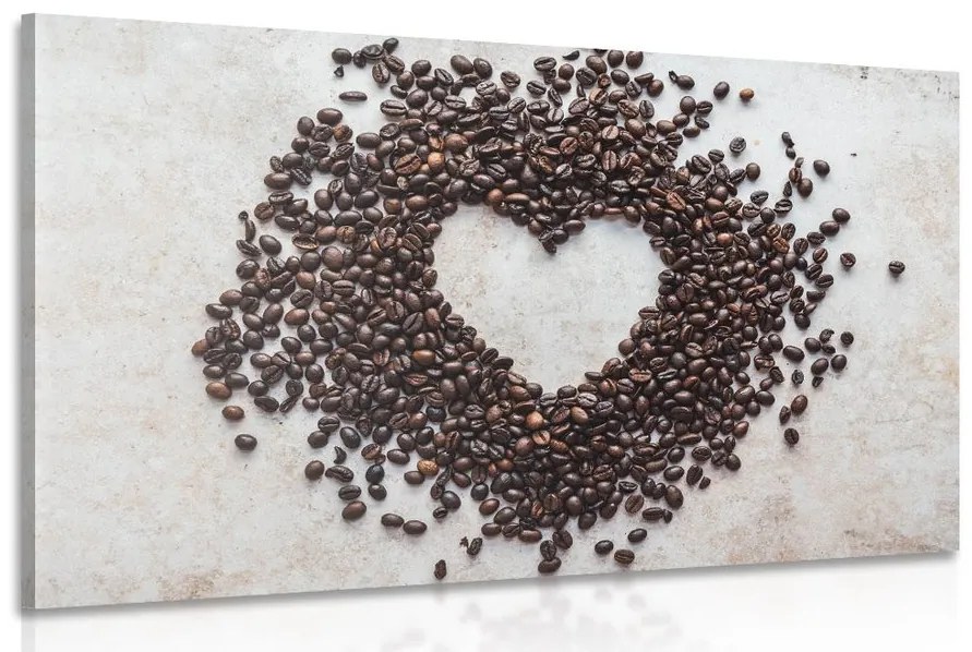 Obraz srdce z kávových zrn Varianta: 90x60