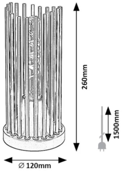 Rabalux 74021 - Stolní lampa ROXAS 1xE27/40W/230V
