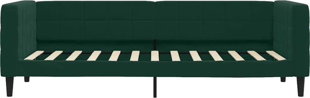 Válenda s matrací tmavě zelená 80 x 200 cm samet 3196662
