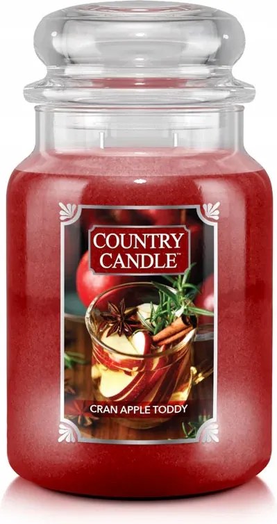 Cran Apple Toddy – Country Candle – velká vonná svíčka se 2 knoty