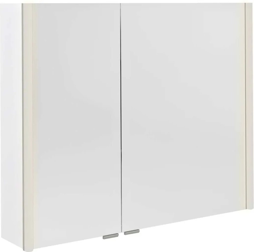 Sapho Alix - Zrcadlová skříňka s LED osvětlením 86x70x18 cm, 2x dvířka, bílá AX186-0030