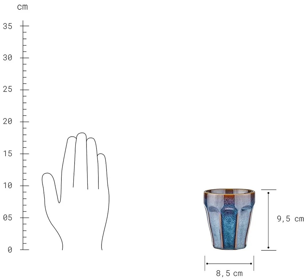 BERGAMO Hrnek na kávu 250 ml - modrá