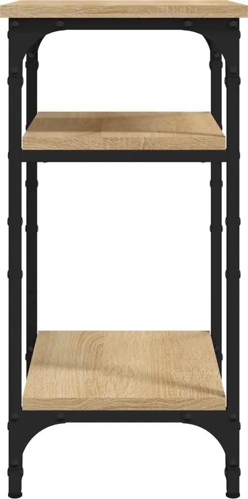 vidaXL Odkládací stolek 35 x 30 x 60 cm kompozitní dřevo [825803] Barva: kouřový dub