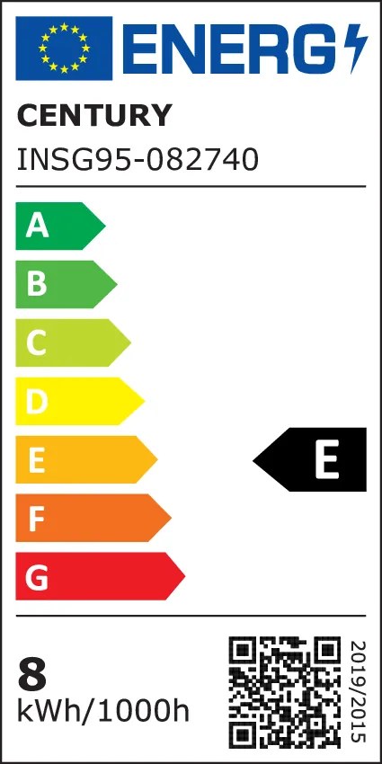 CENTURY LED žárovka E27 Globe 8W 3000K INSG95-082730