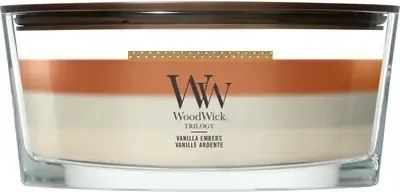 WoodWick Trilogy Vanilla Embers svíčka loď