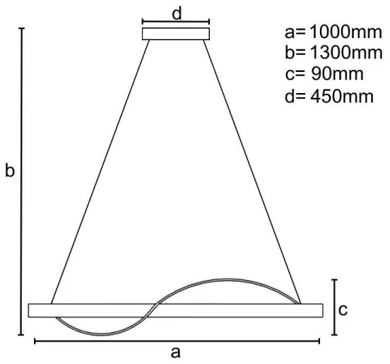 LED Stmívatelný lustr na lanku LED/70W/230V 3000-6500K + dálkové ovládání