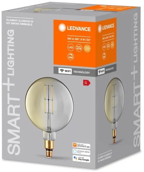 LED Stmívatelná žárovka SMART+ GLOBE G200 E27/6W/230V 2500K Wi-Fi - Ledvance