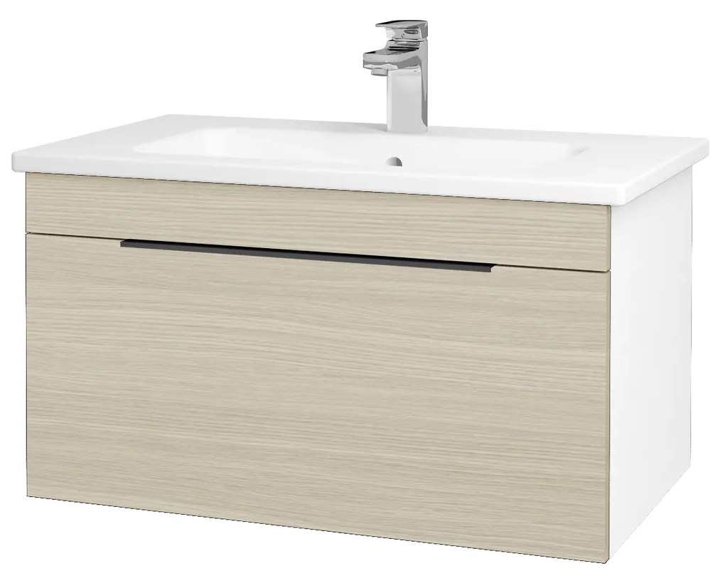 Dřevojas Koupelnová skříň ASTON SZZ 80 Varianta: N01 Bílá lesk / Úchytka T04 / N08 Cosmo