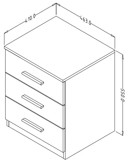 BETA ložnice Dub San Remo/ Bílá