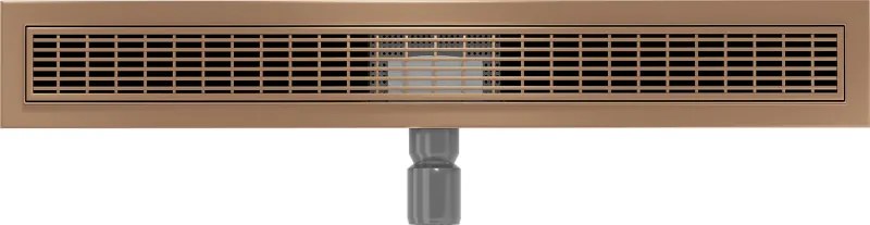 Mexen Flat, lineární podlahový žlab 50 cm, M33, měděná matná, 1C33050-15