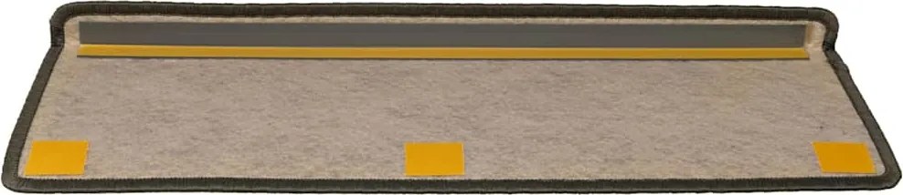 Samolepící nášlapy na schody sisal 15ks 65x21x4cm šedé a béžové 326884