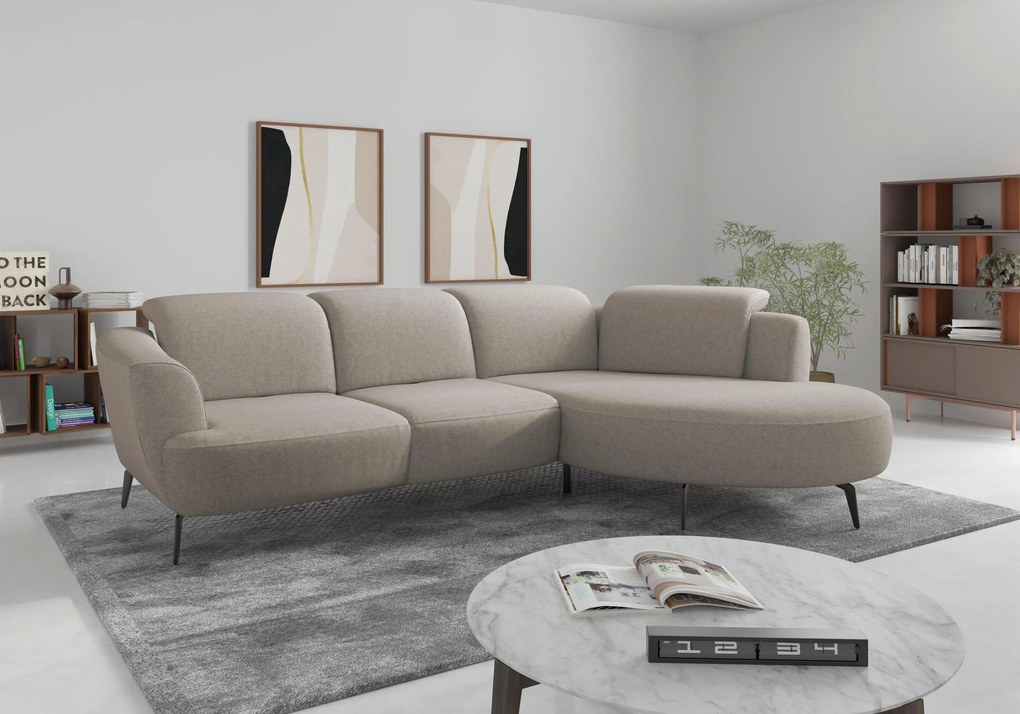 XXXLutz ROHOVÁ SEDAČKA, textil, šedohnědá Sit & More - Sedací soupravy - 000144018505