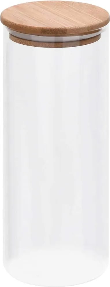 Skleněné dózy s bambusovým víčkem 6 ks 1000 ml 150696