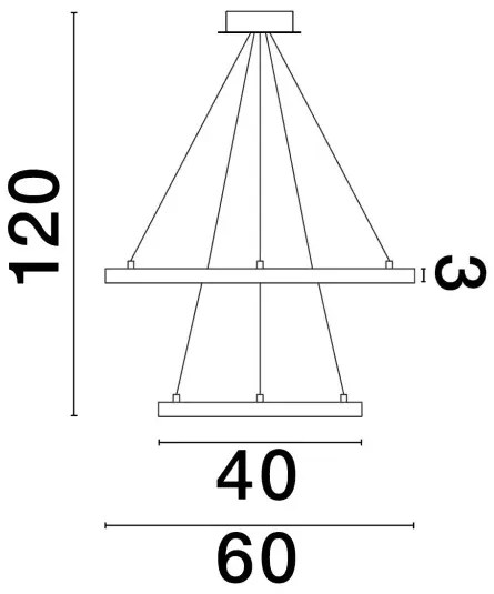 LED lustr Empatia 100 černé