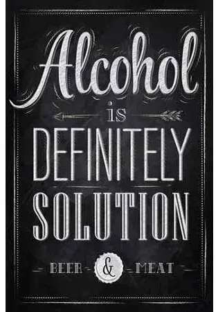 Cedule Alcohol is Definitely Solution 40 x 30 cm