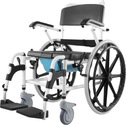 Sprchový invalidní vozík 44,5 cm koupelnový z Al slitiny pro tělesně postižené