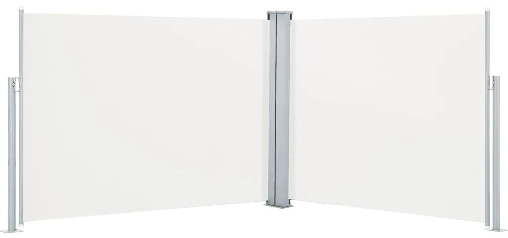 vidaXL Zatahovací boční markýza / zástěna krémová 140 x 1000 cm
