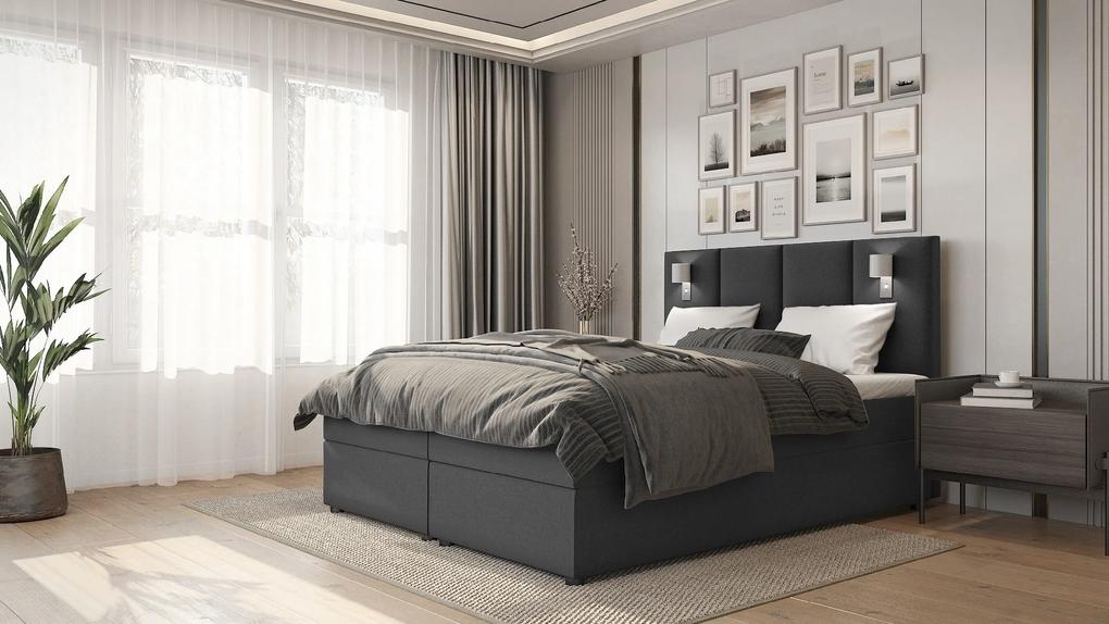SFAB Kontinentální čalouněná postel PARMA (160x200 cm) Barva látky: INARI 91
