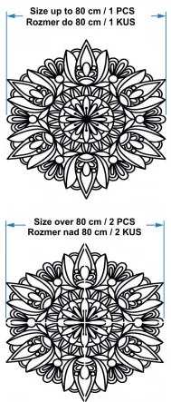 Vyřezávaný květ mandala dřevěný obraz na zeď z překližky I 3D HODINY PR0254