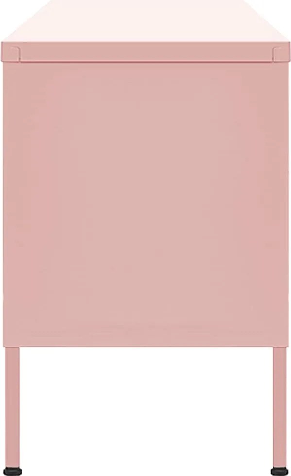 TV skříňka růžová 105 x 35 x 50 cm ocel 336238