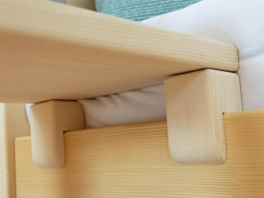 Benlemi Noční stolek k laťkovým postelím NANOC Zvolte barvu: Nelakovaná, Zvolte variantu: Navíc přídavné nohy 10 cm