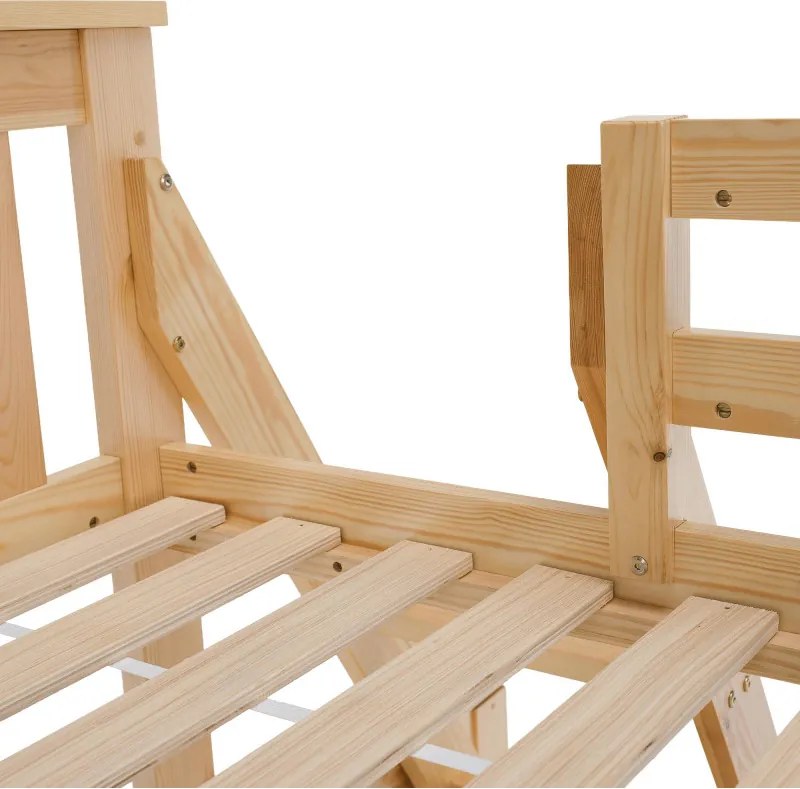 Patrová rozložitelná postel 90/140x200, přírodní, LUINI Kondela 0000235839
