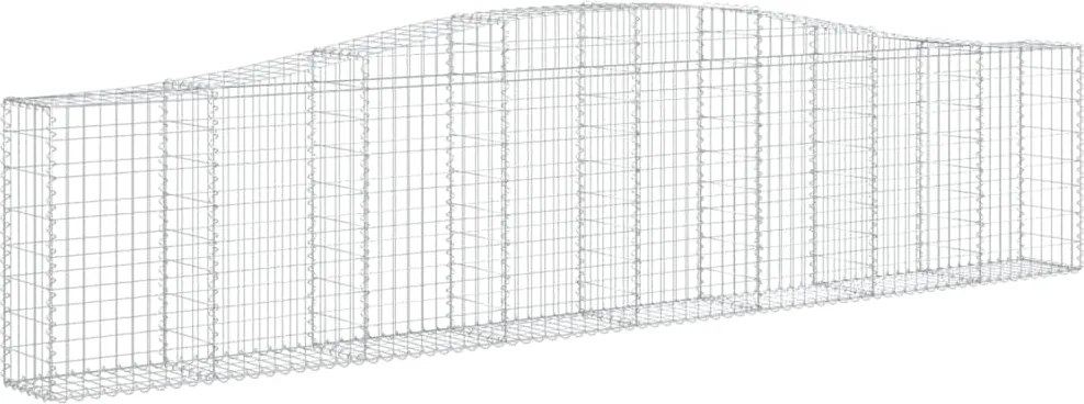 Klenuté gabionové koše 9 ks 400x30x80/100 cm pozinkované železo 3145820