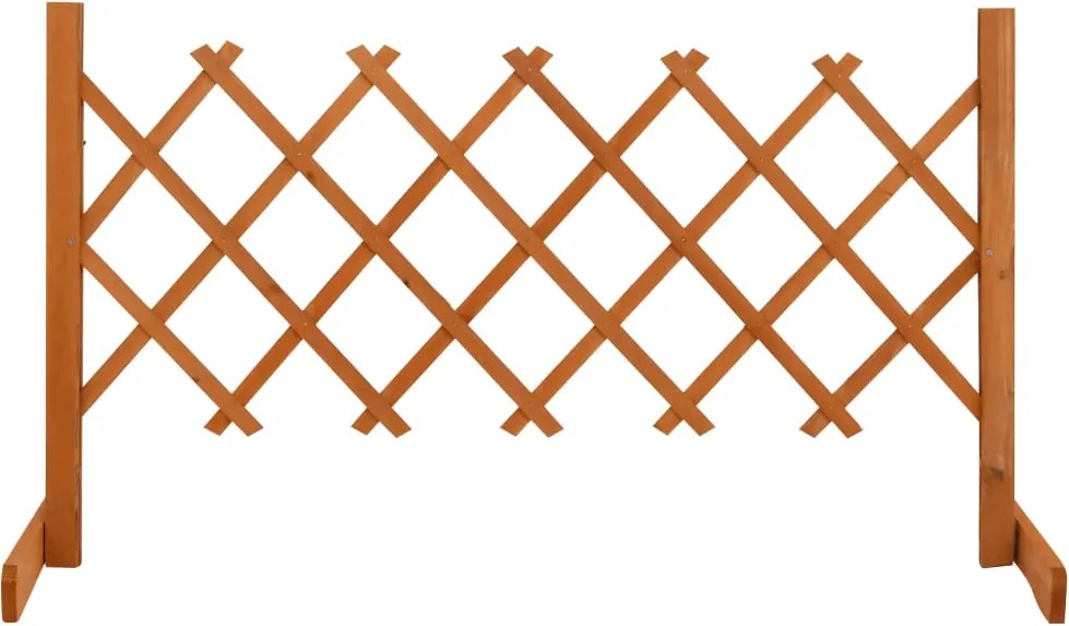 Zahradní trelážový plot oranžový 120 x 60 cm masivní jedle 314822