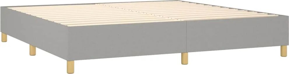 Rám postele s boxspringem světle šedý 200 x 200 cm textil 3120985