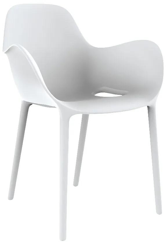 OnaDnes -20% VONDOM Bílá plastová jídelní židle SABINAS