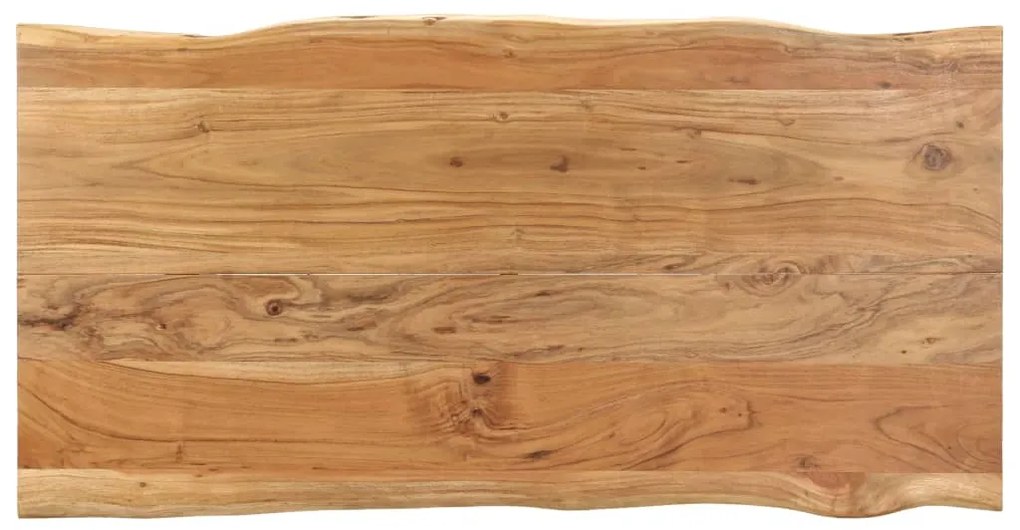Jídelní stůl Woomera - masivní akáciové dřevo - 140x70x76 cm | stříbrný