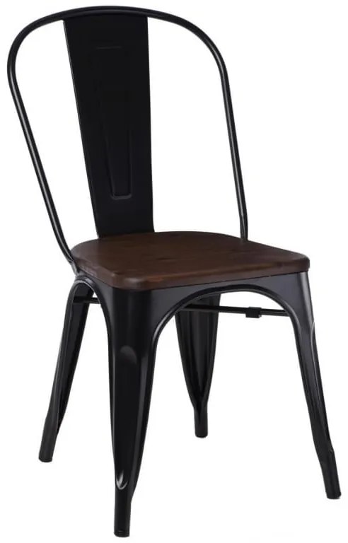 Jídelní židle Tolix 45, černá/ořech